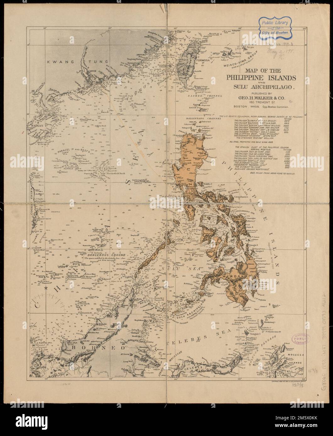 Map of the Philippine Islands and Sulu Archipelago. Relief shown by ...