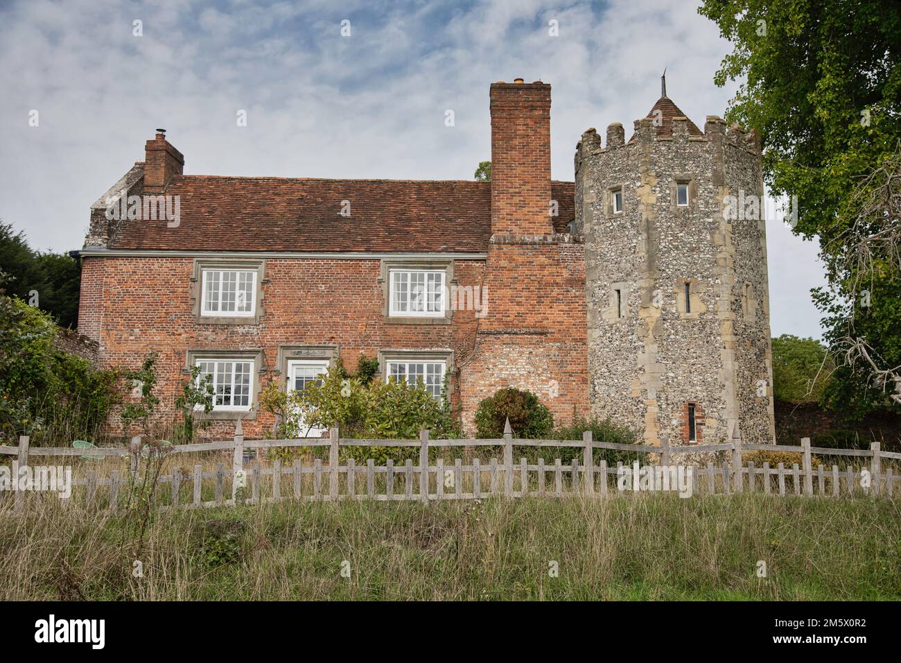 Manor house and tower in west England Stock Photo - Alamy