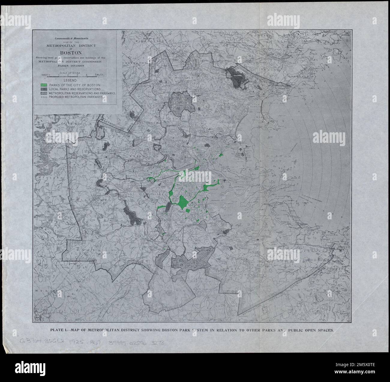 Map of the Metropolitan District of Boston showing local public ...