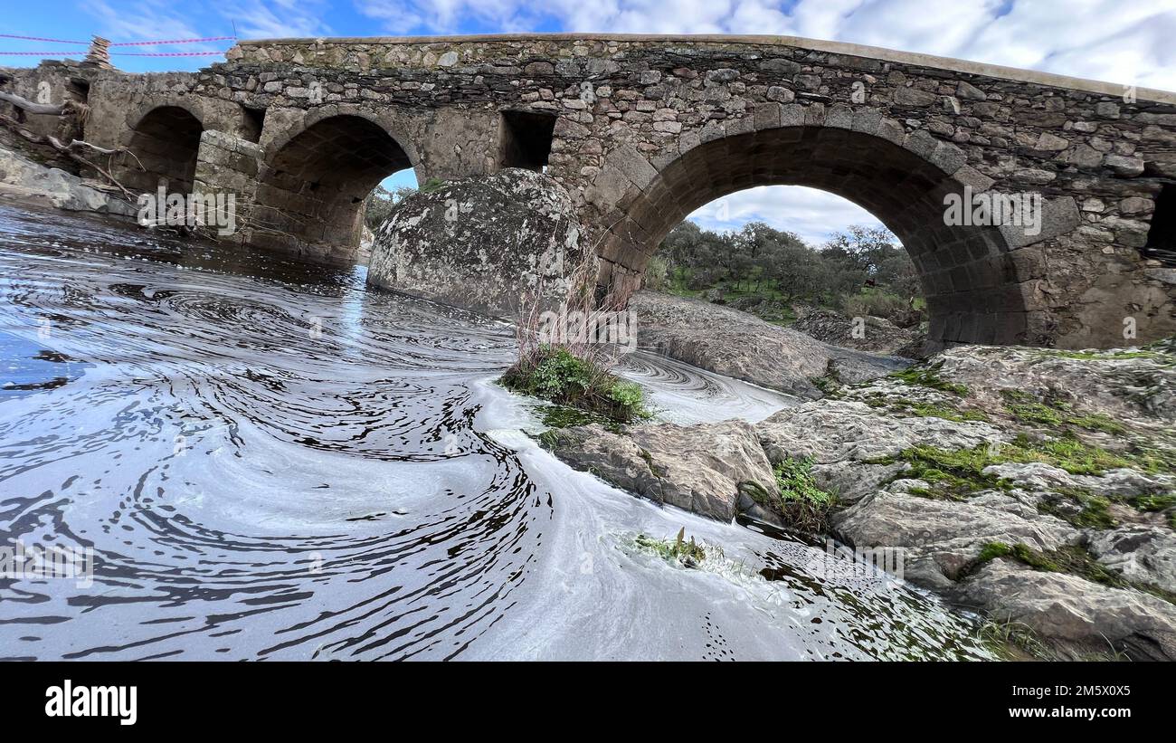 The Mocha Bridge over the Tamuja River Stock Photo - Alamy