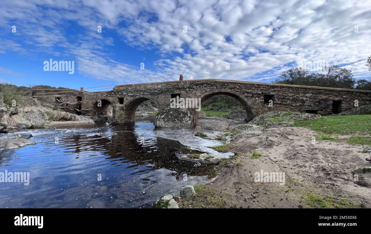 The Mocha Bridge over the Tamuja River Stock Photo - Alamy