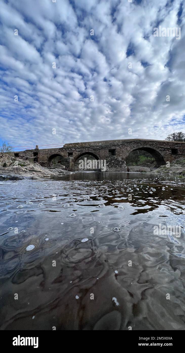 The Mocha Bridge over the Tamuja River Stock Photo - Alamy