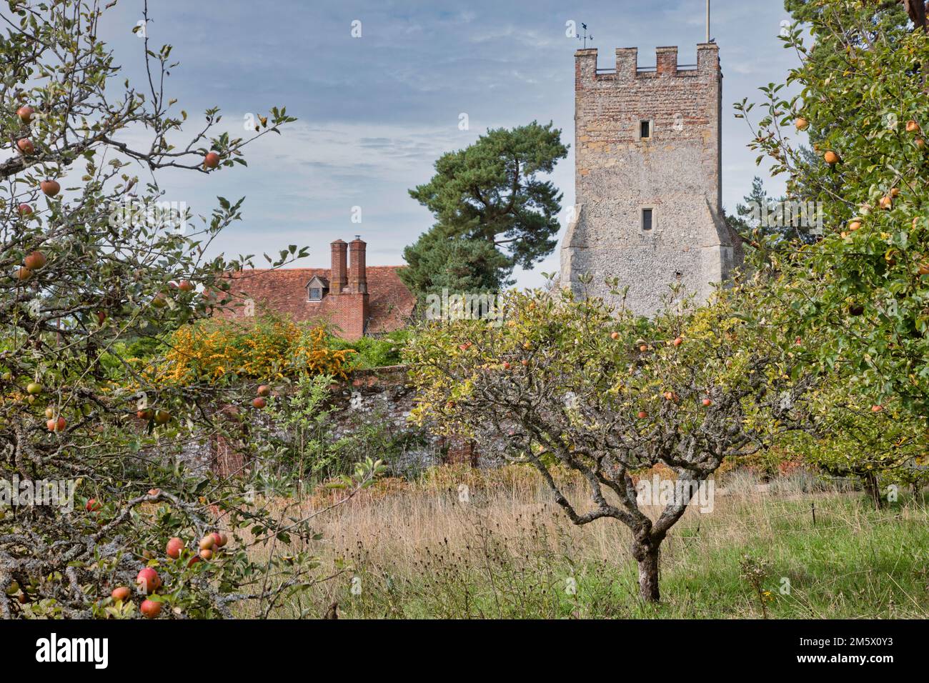 Manor house and tower in west England Stock Photo - Alamy