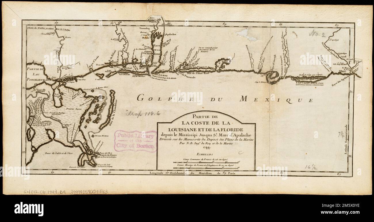 Partie de la coste de la Louisiane et de la Floride : depuis le ...