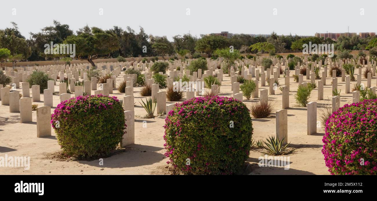 The Commonwealth Military Cemetery at Al Alamein, North Coast of Egypt ...