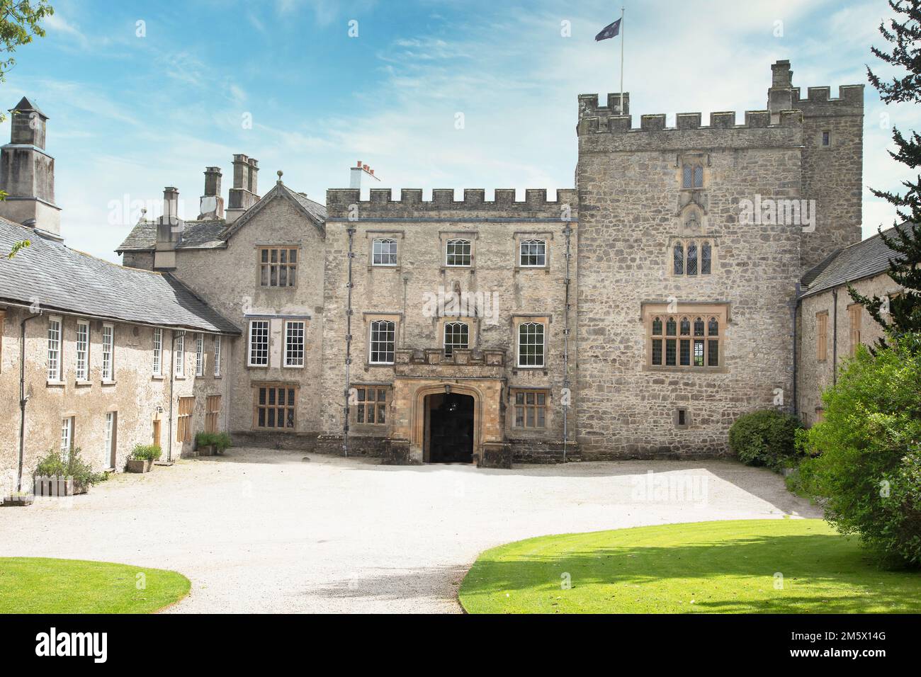 Manor house and tower in west England Stock Photo - Alamy