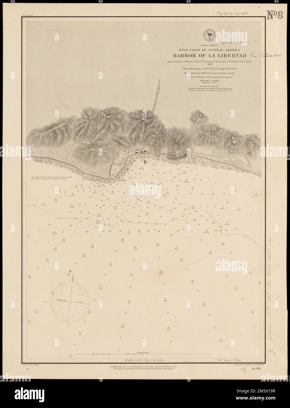North America, west coast of Central America, harbor of La Libertad ...