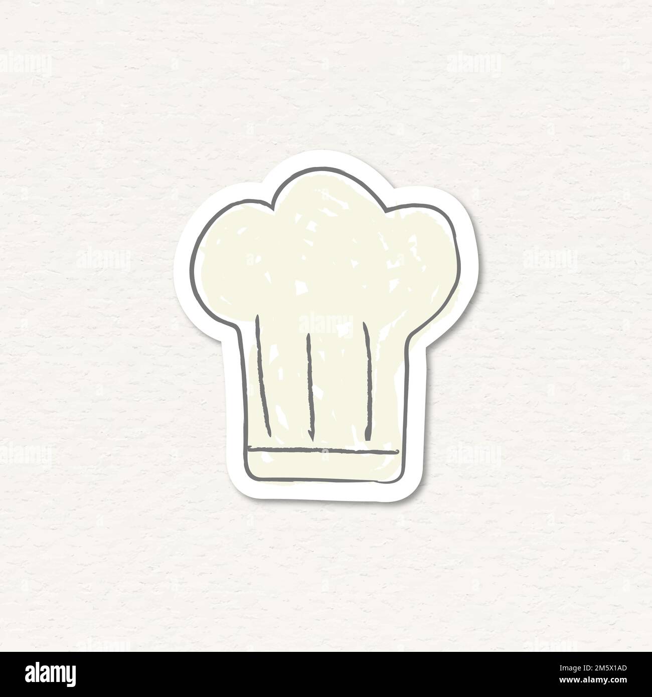Cute doodle chef hat sticker vector Stock Vector Image & Art - Alamy