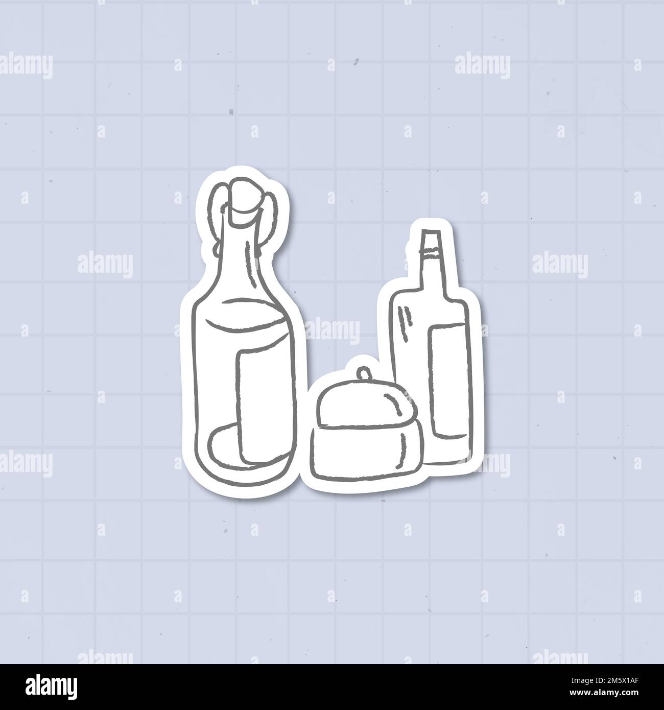 Set of condiment sticker vector Stock Vector Image & Art - Alamy