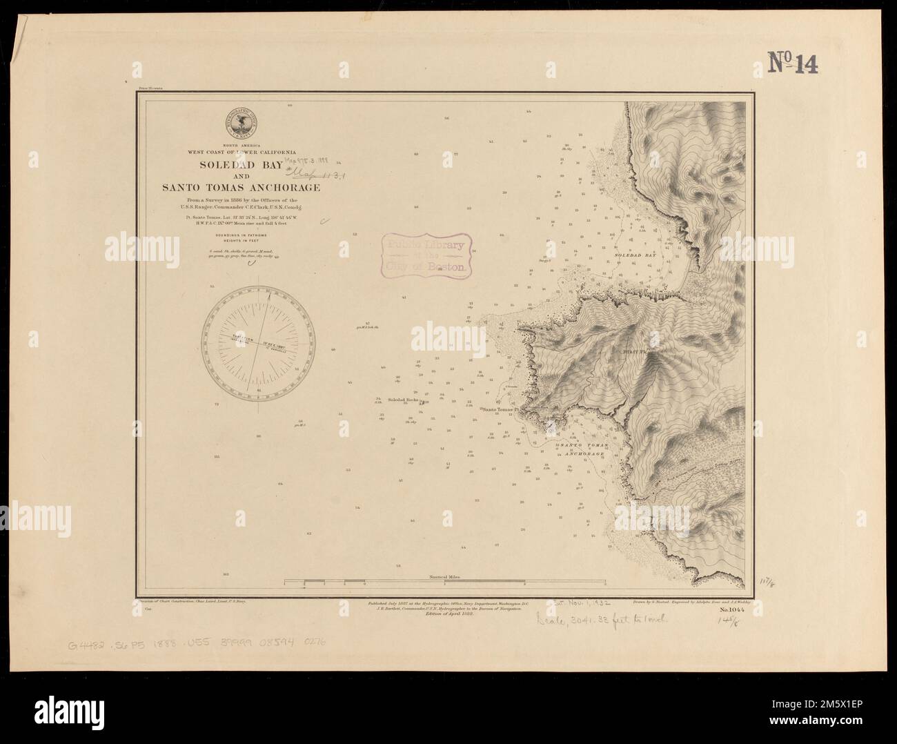 North America, west coast of lower California, Soledad Bay and Santo ...