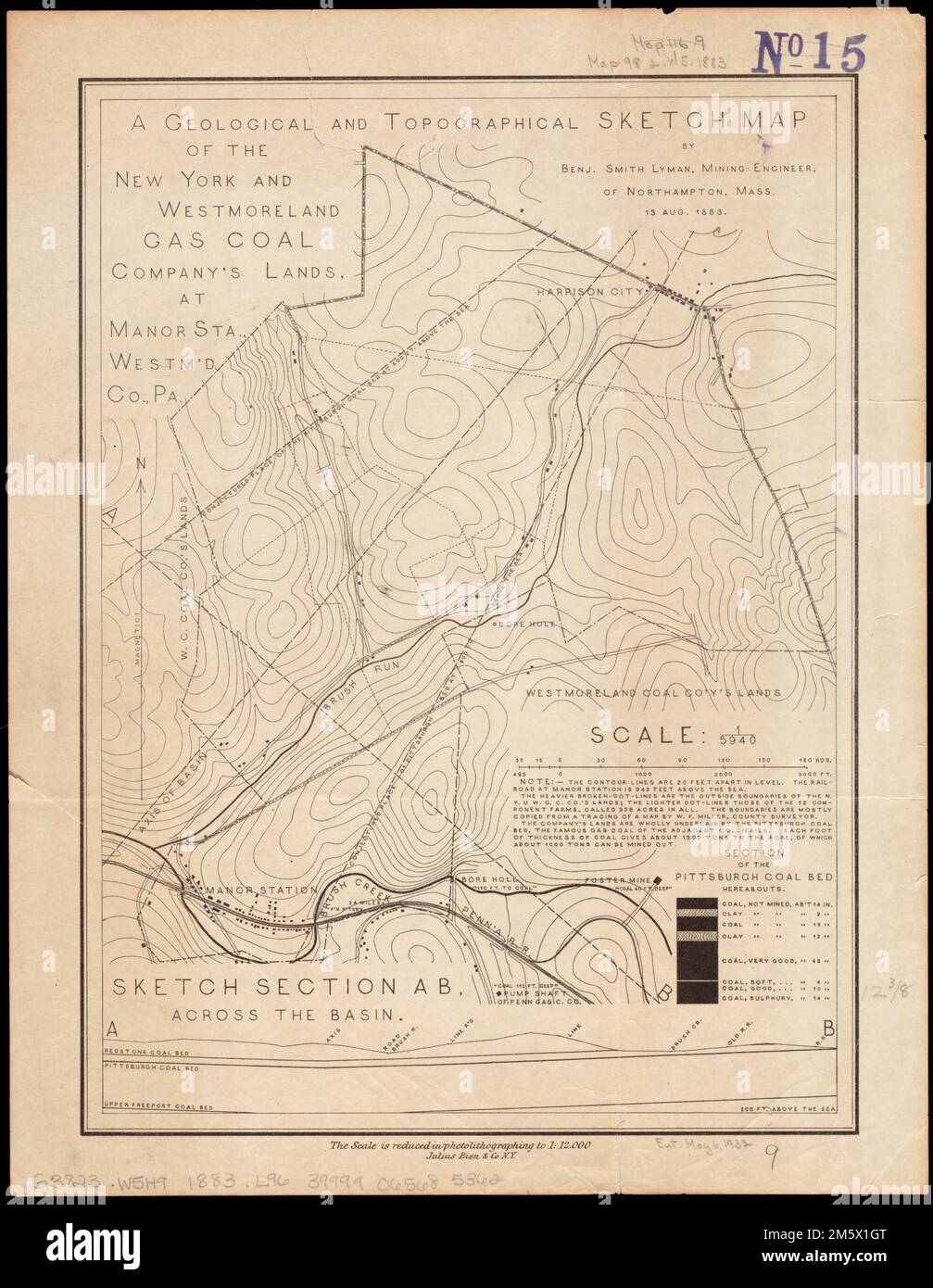 A geological and topographical sketch map of the New York and ...