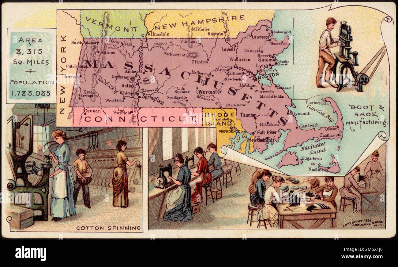 Massachusetts. Advertisement for Arbuckle's Ariosa Coffee and list of ...