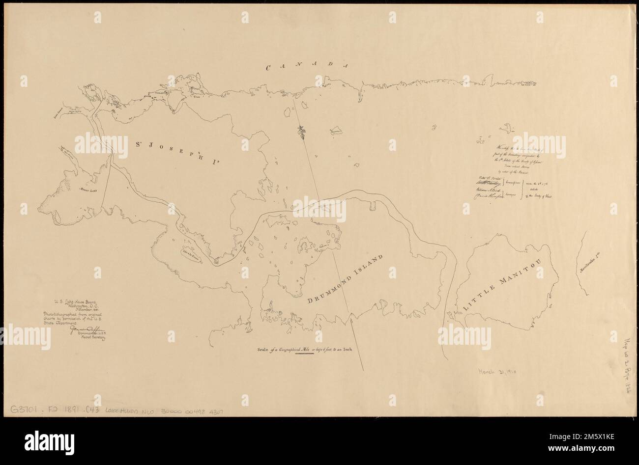 Northwestern part of Lake Huron. Covers the western part of the North ...