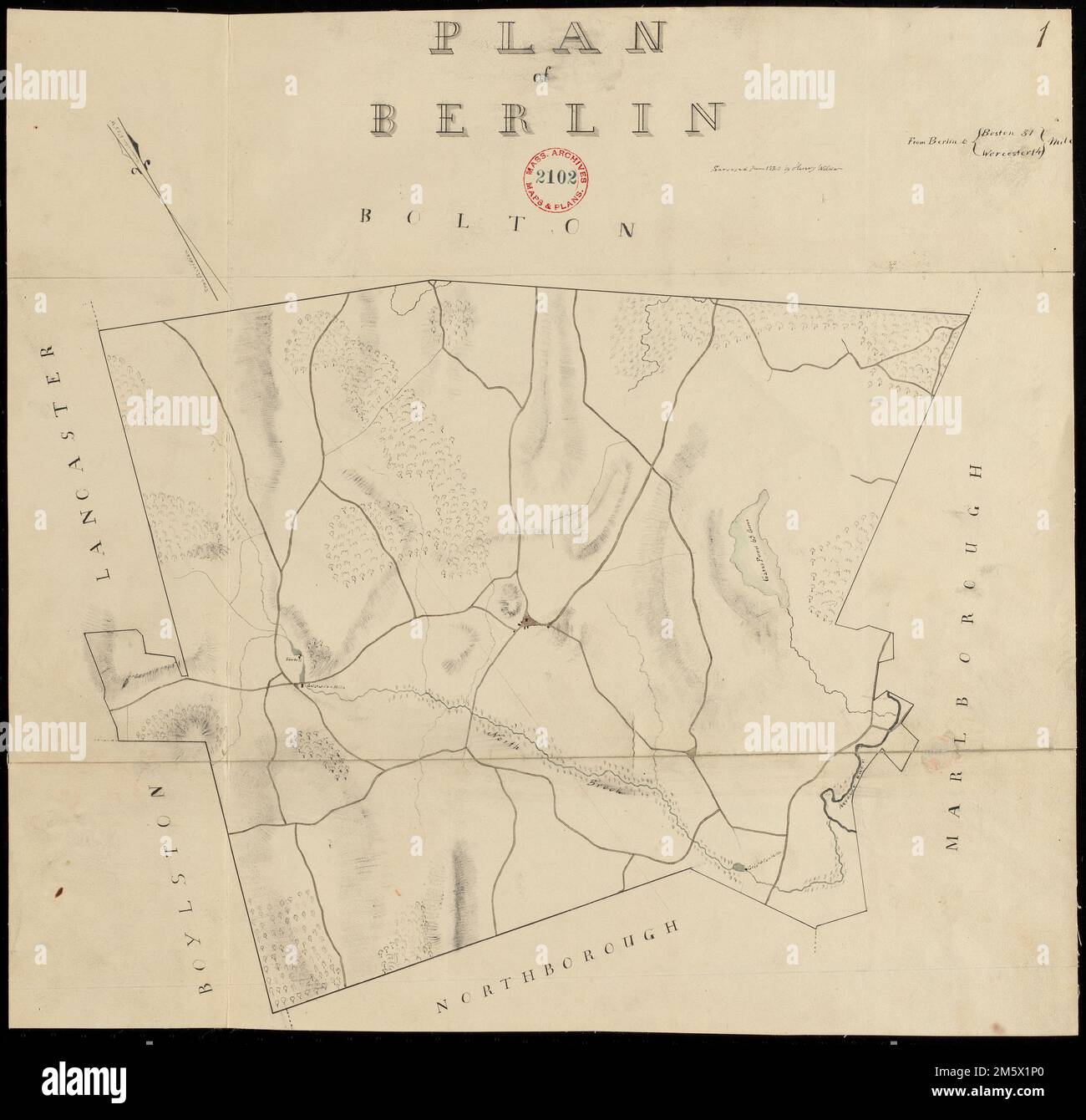 Plan of Berlin made by Henry Wilder, dated June 1830 ...