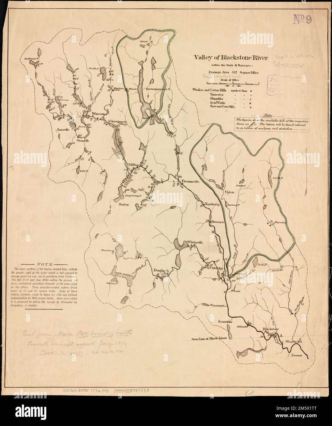 Valley of Blackstone River within the state of Mass.... , Blackstone ...