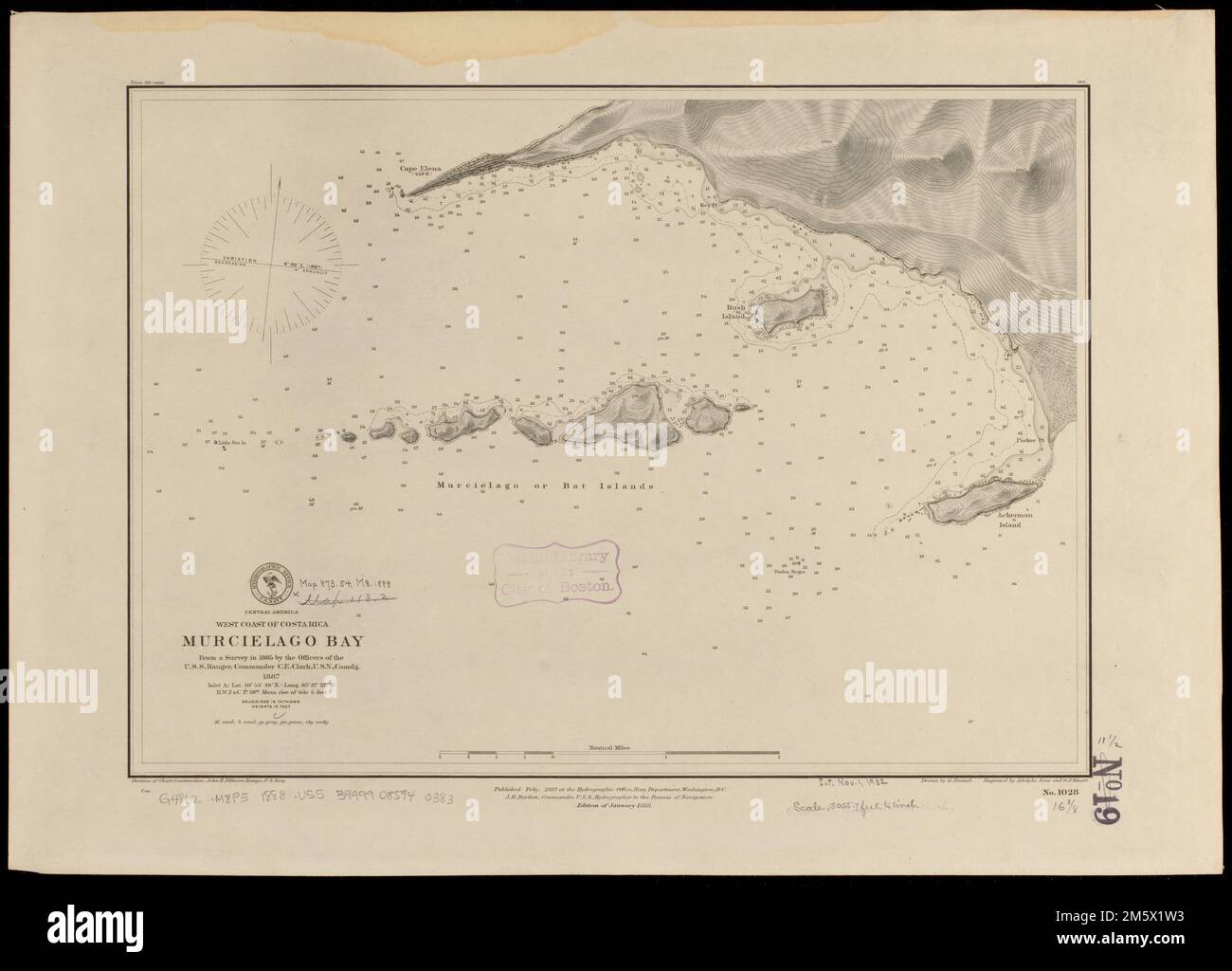 Central America, west coast of Costa Rica, Murcielago Bay : from a survey in 1885 by the ...