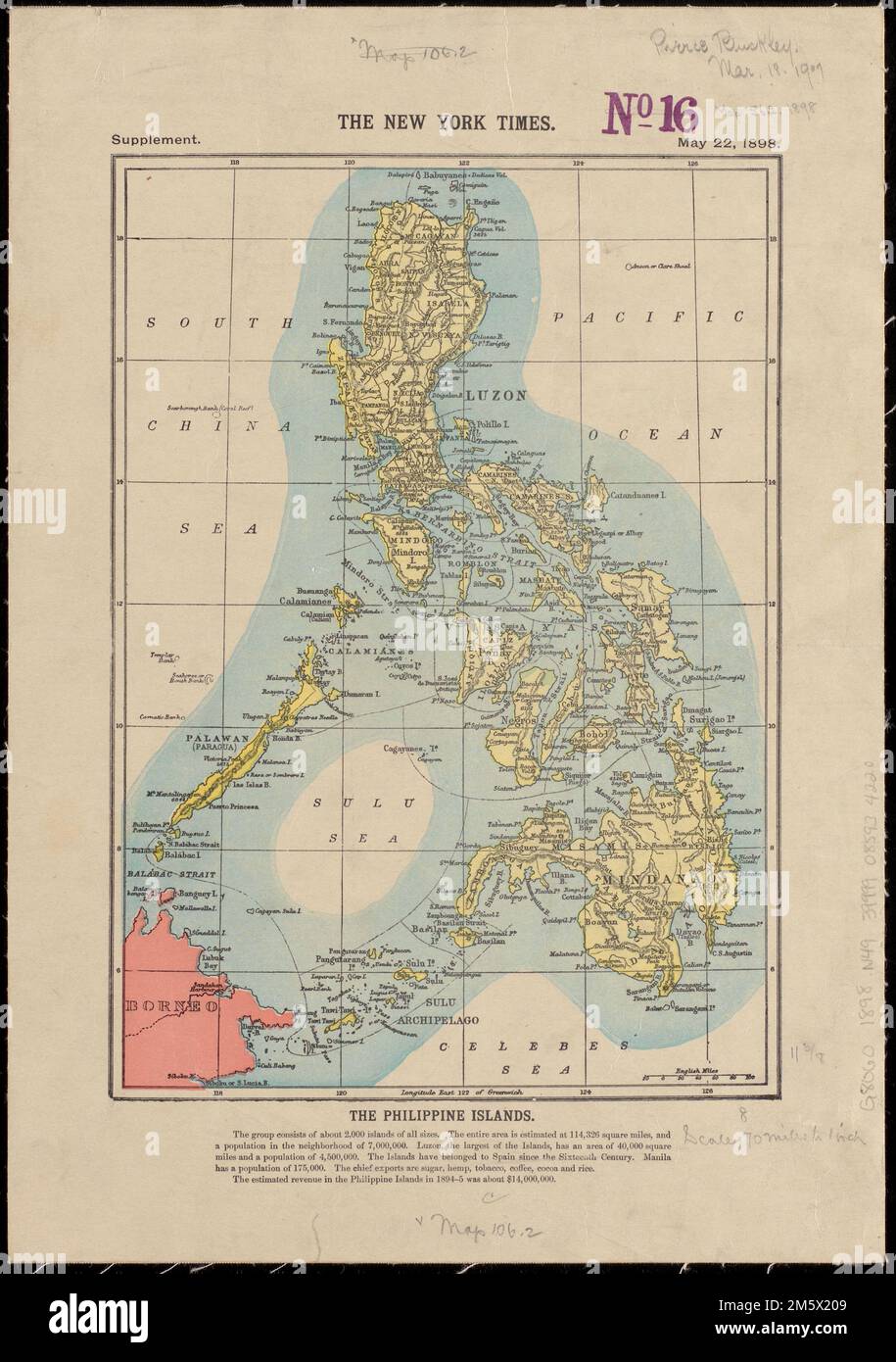 The Philippine Islands. Relief shown by hachures and spot heights ...