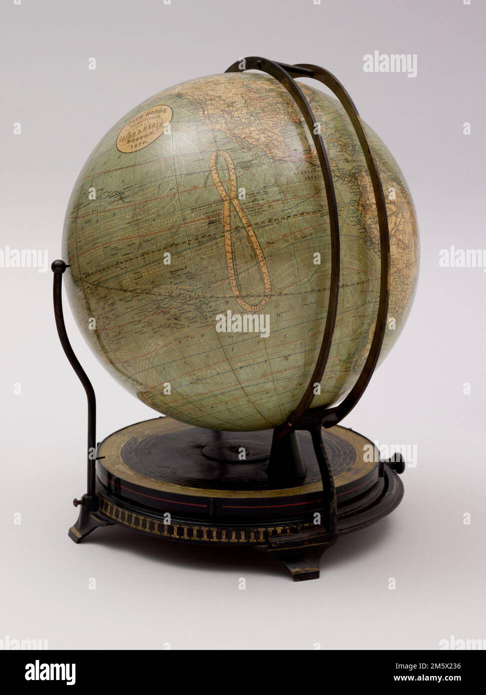 Fitz globe. Relief shown by hachures. The globe sphere was produced by ...