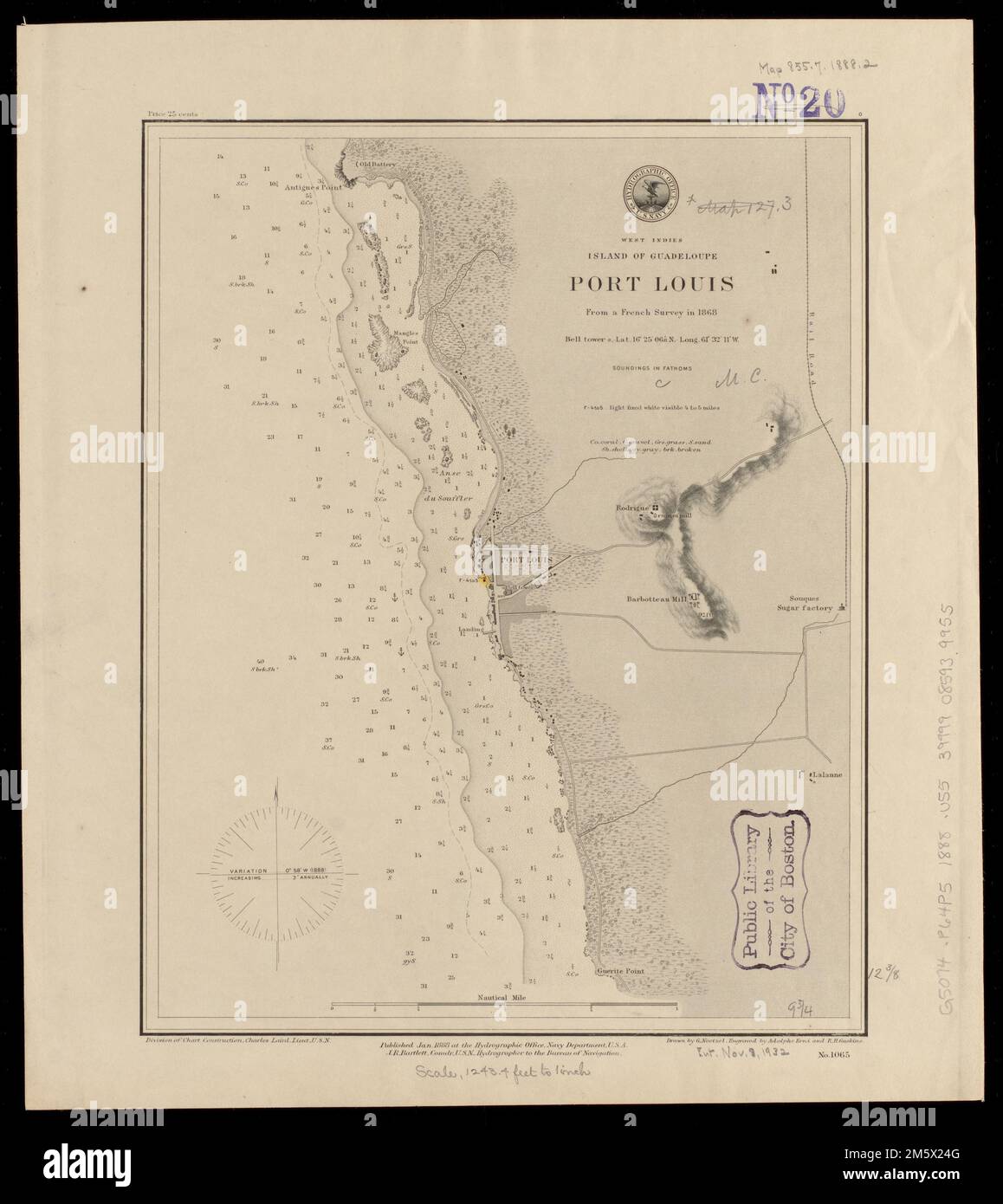West Indies, Island of Guadeloupe, Port Louis : from a French survey in ...