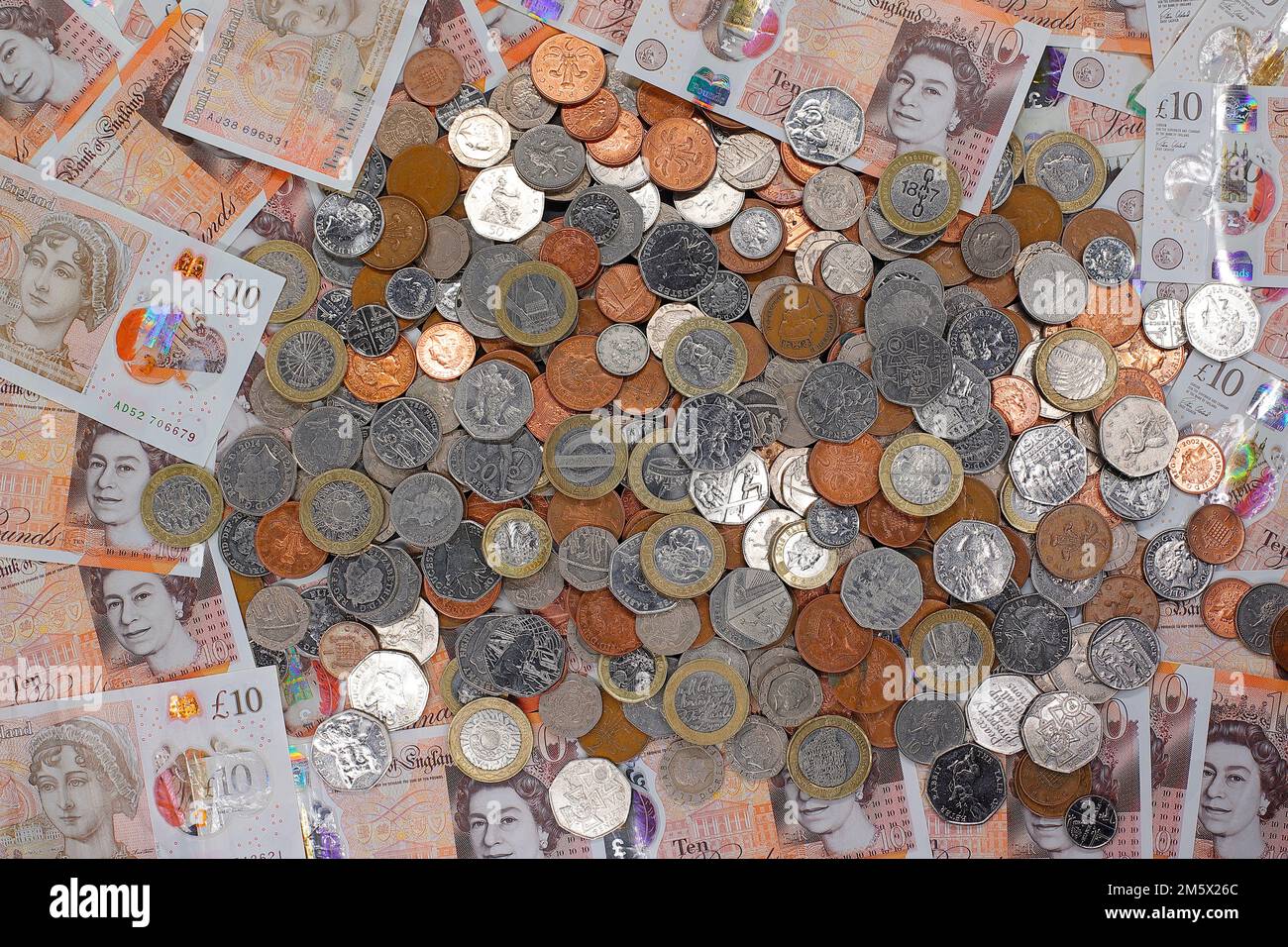 Uk orange banknotes hi-res stock photography and images - Alamy