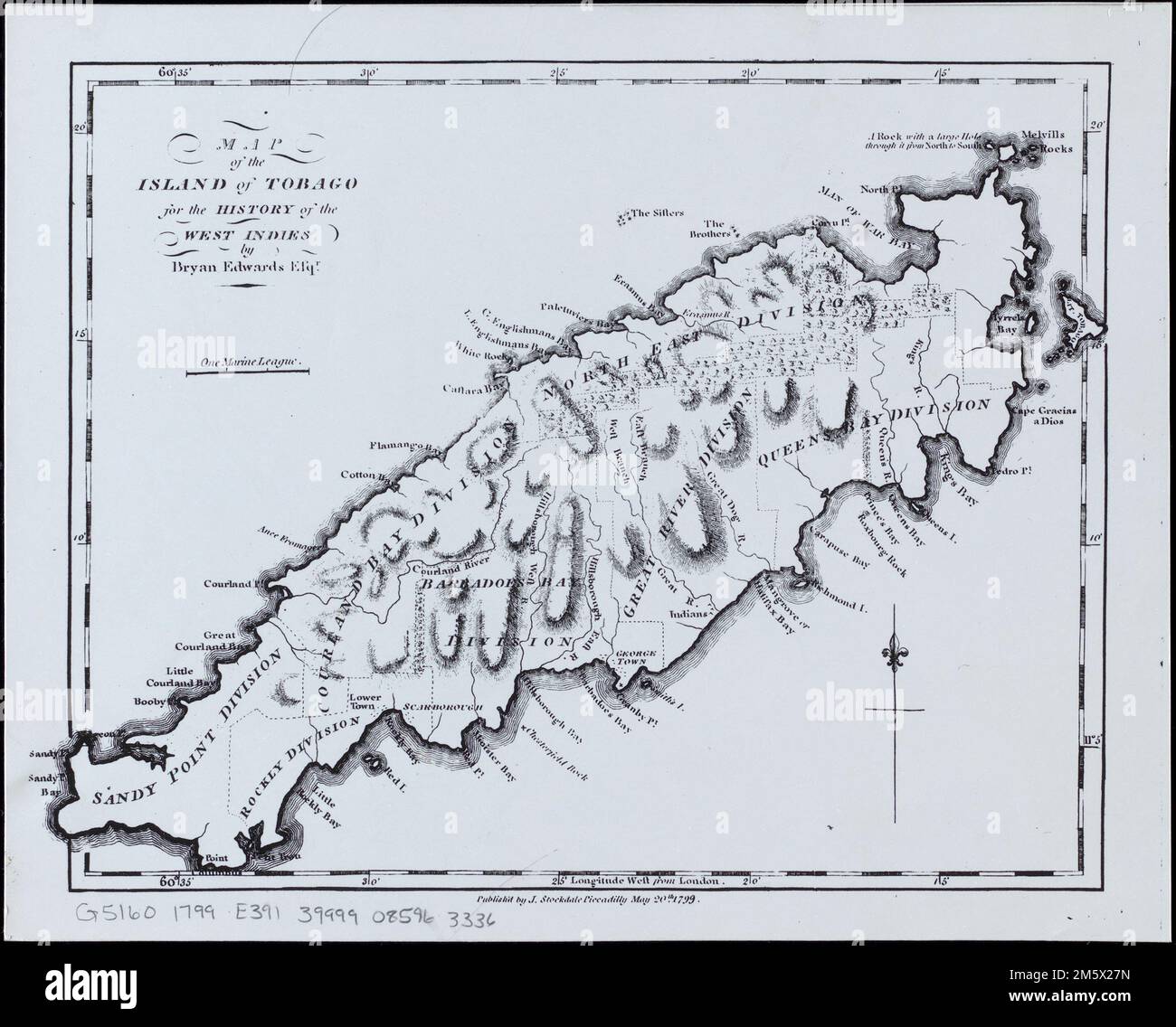 Map of the island of Tobago for the History of the West Indies ...