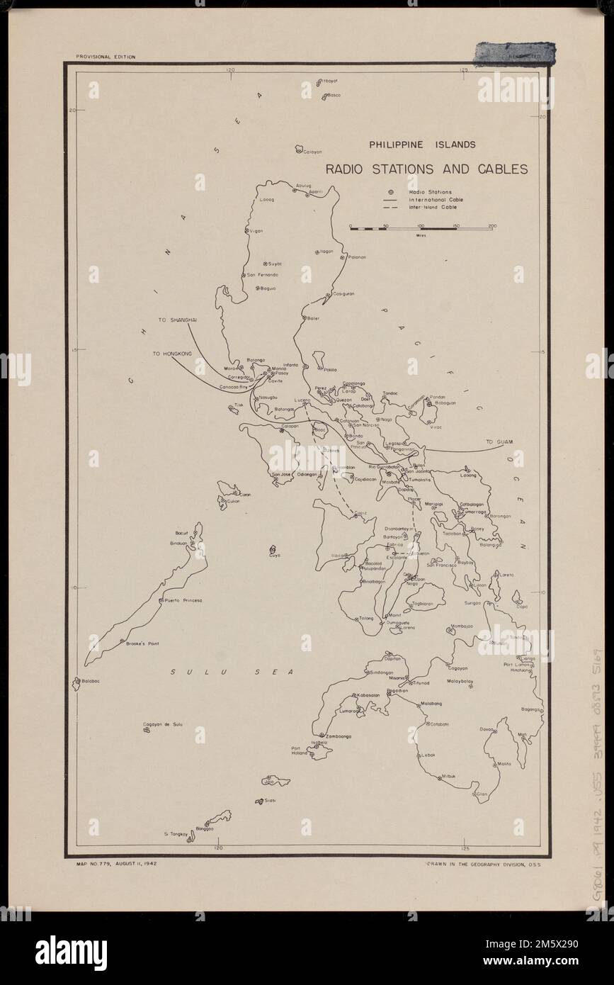 Philippine Islands radio stations and cables. Map no. 779 ...