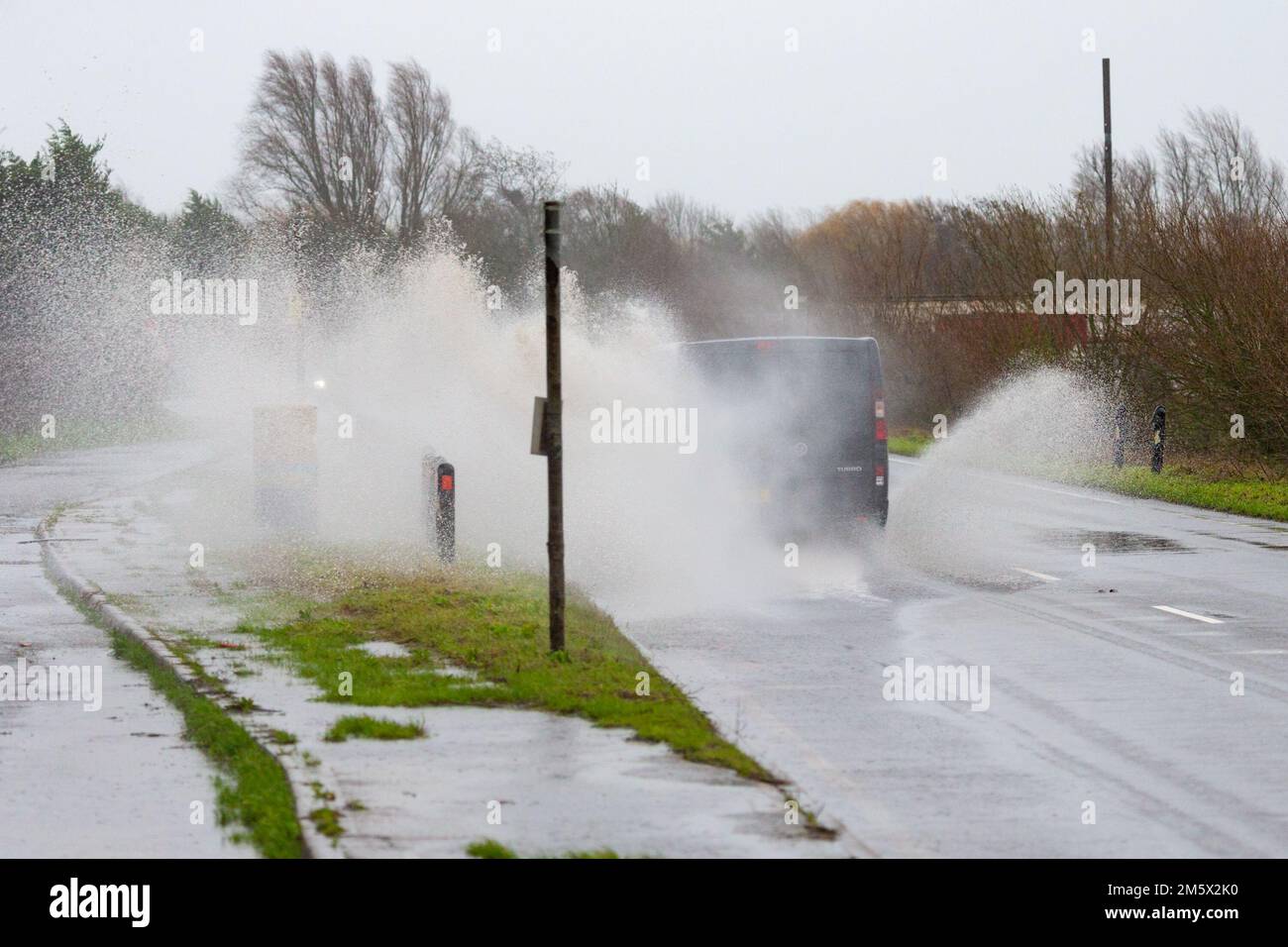 Romney, Kent, UK. 31st Dec, 2022. UK Weather: High cross winds on the ...