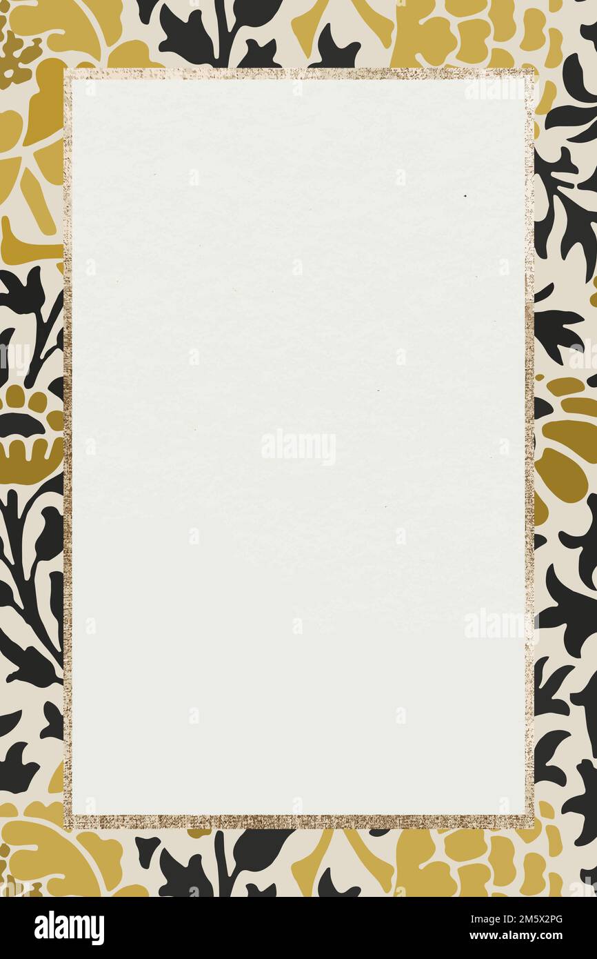 Nature ornament frame vector pattern inspired by William Morris Stock ...