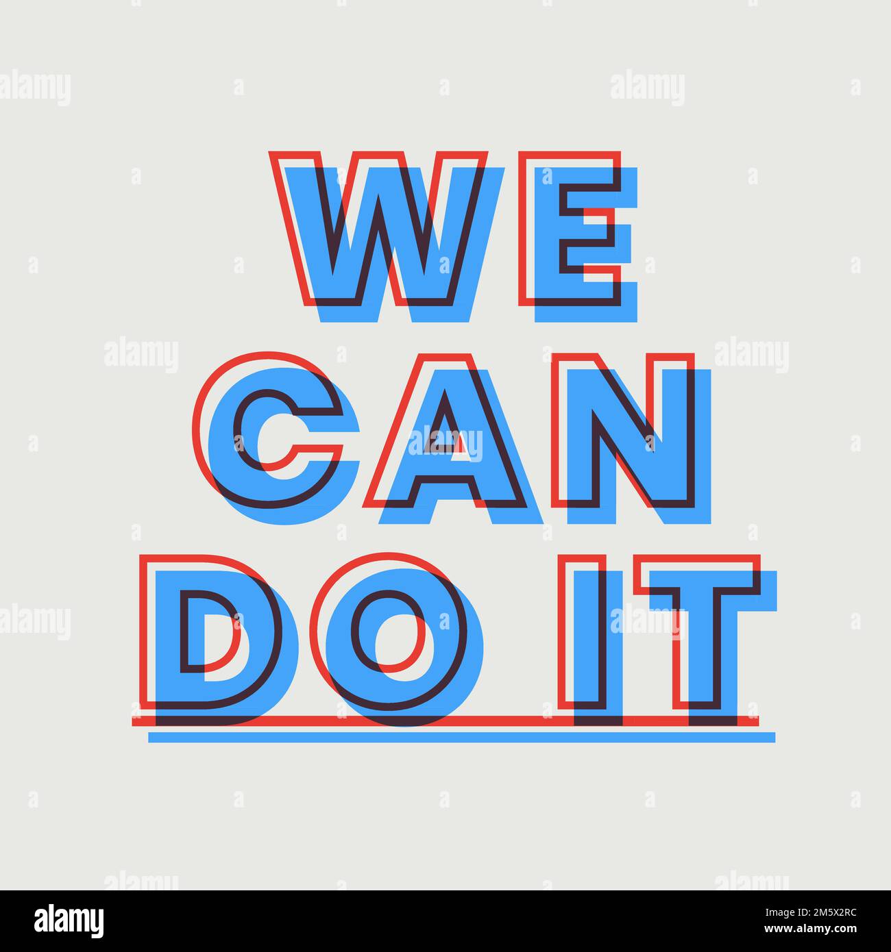 We can do it vector text multiply font typography Stock Vector Image ...