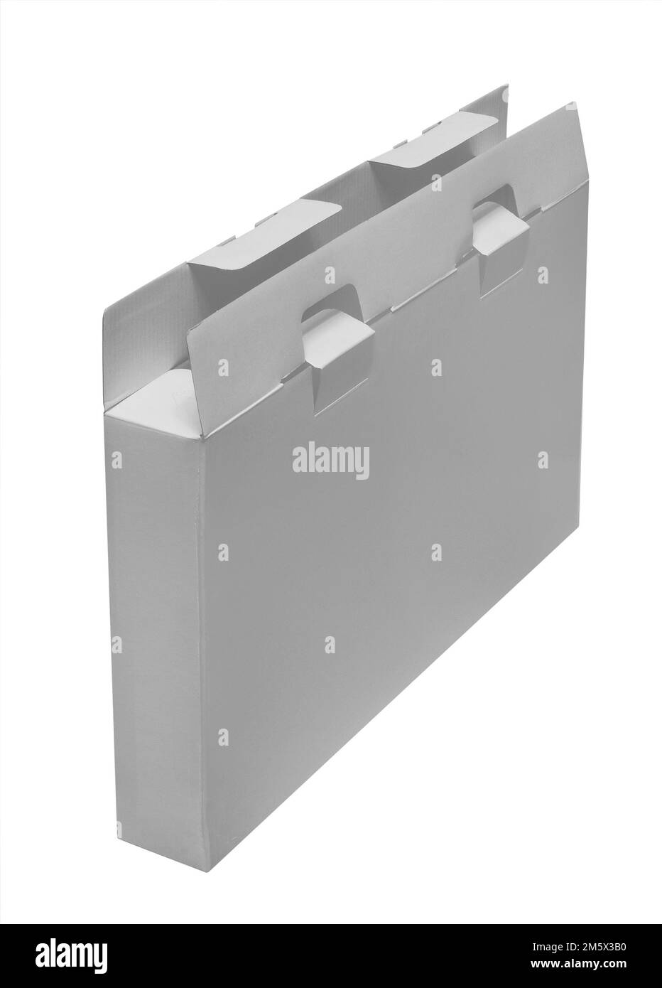 open cardboard packaging box for gadget, isolated Stock Photo - Alamy