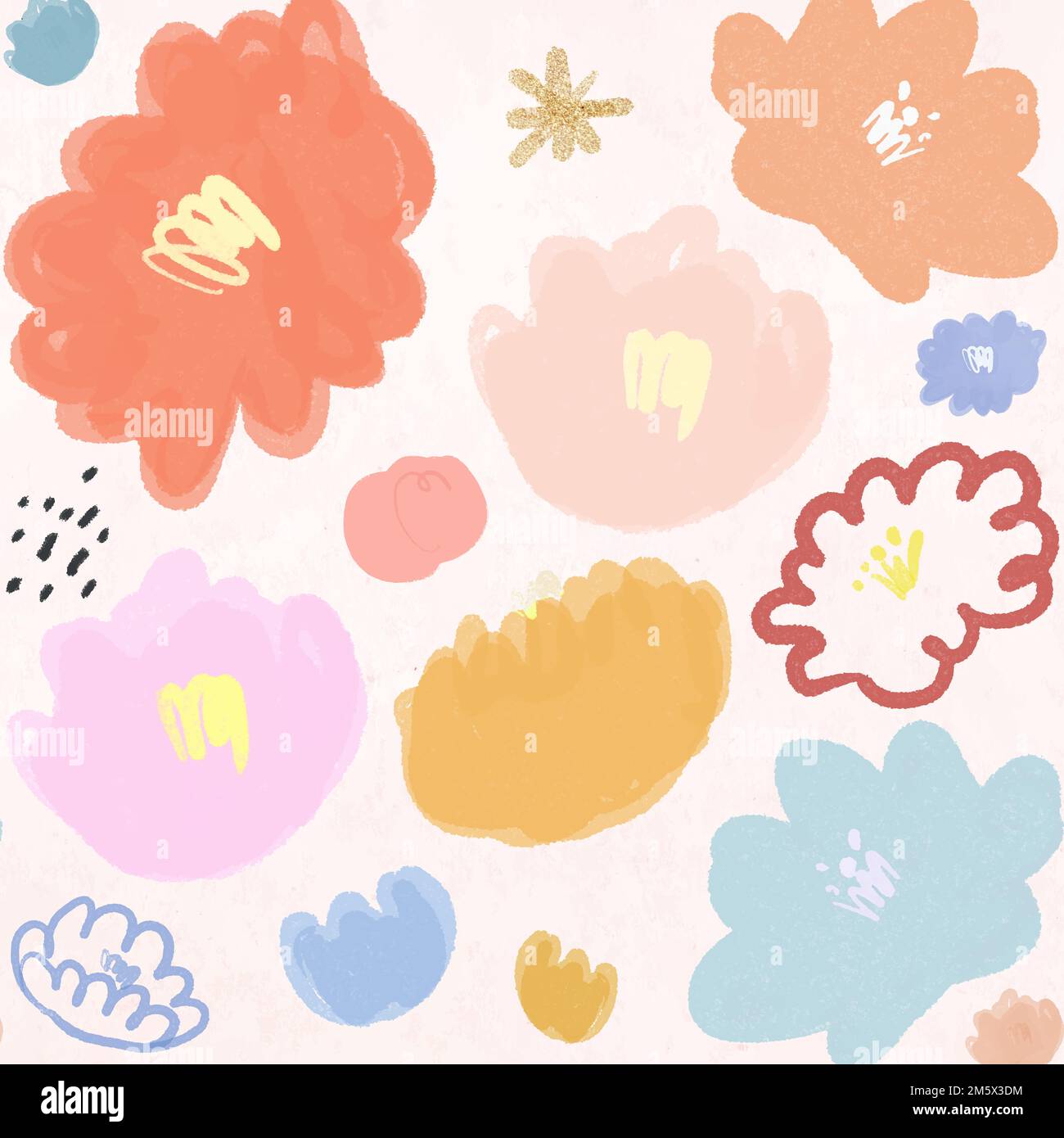 Blooming flower background vector floral illustration Stock Vector ...