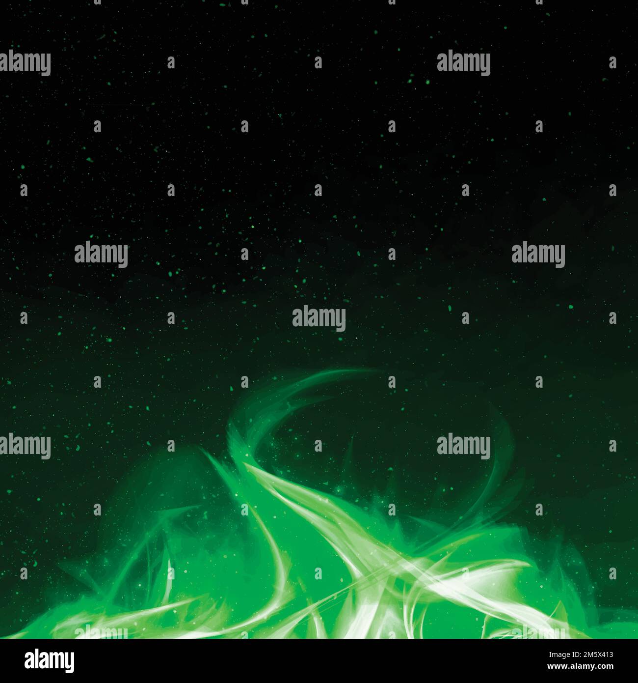 Retro green fire flame vector border frame Stock Vector Image & Art - Alamy