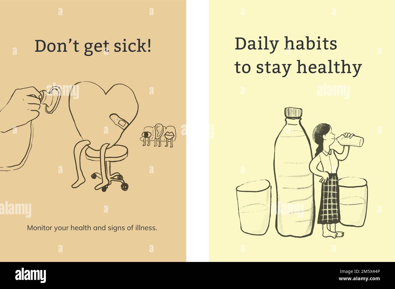 Common illnesses template files set healthcare poster Stock Vector ...