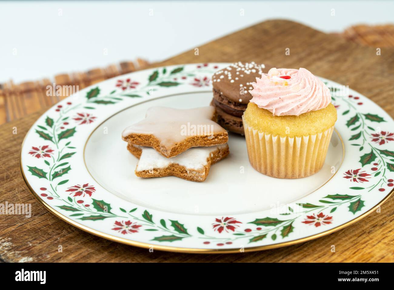 Collection of sweet treats on a white background Stock Photo - Alamy
