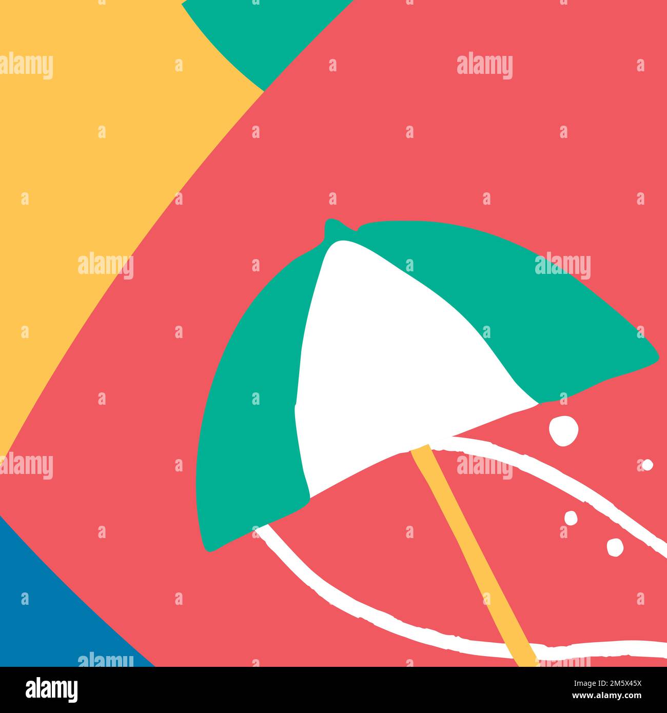 Tropical summer background with parasol design resource Stock Vector ...