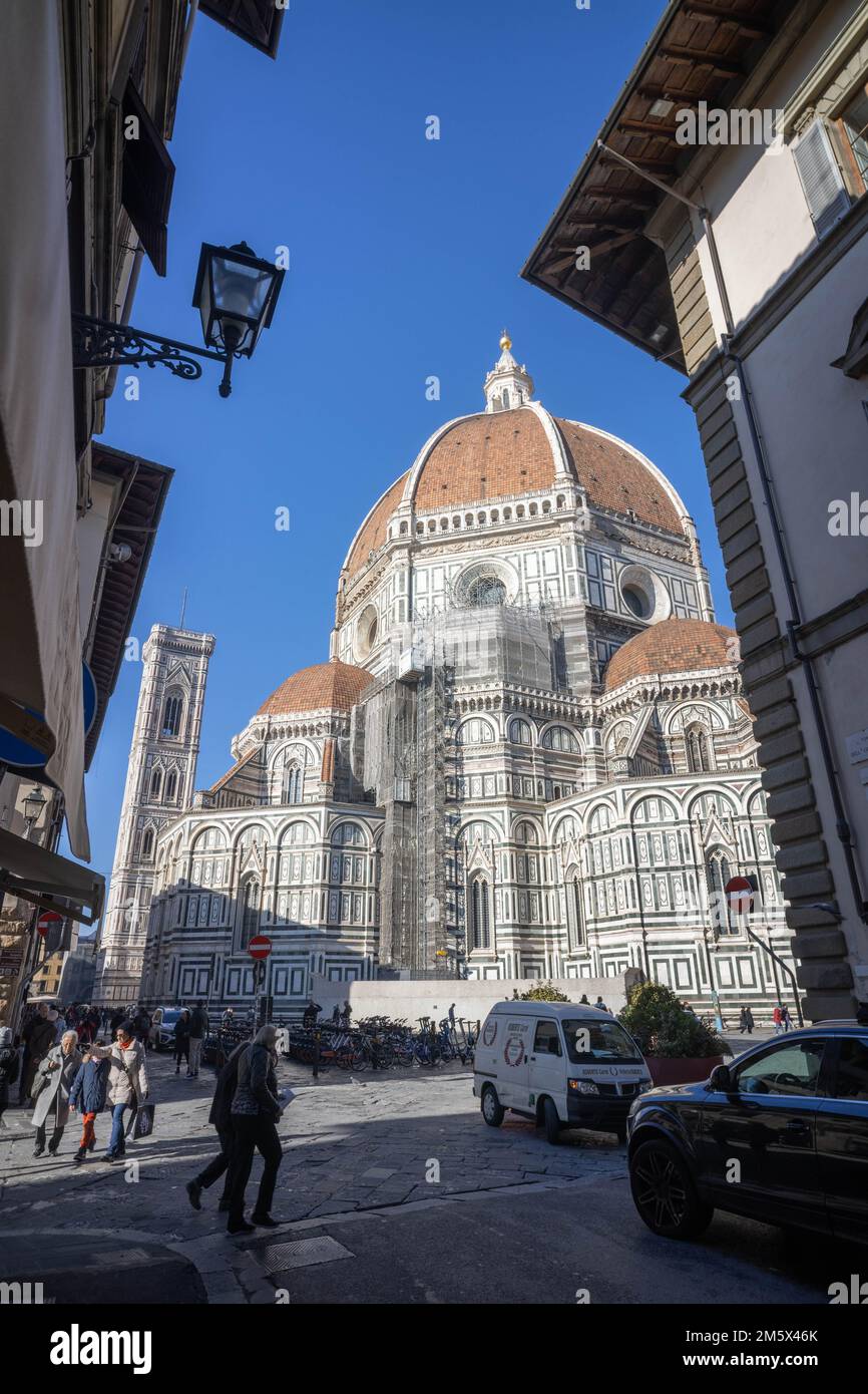 View of the Florence Cathedral, Cattedrale di Santa Maria del Fiore ...