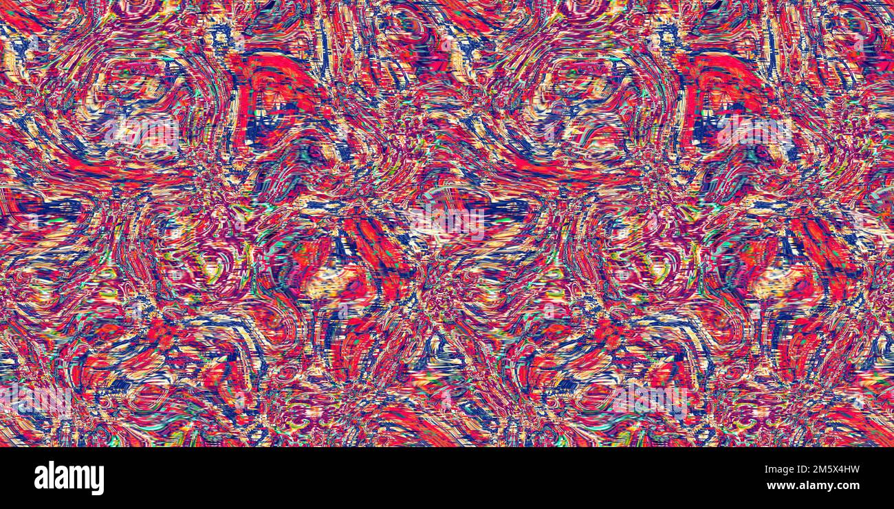 Vibrant pink distortion border. Bright colorful kitsch banner for fluid ...