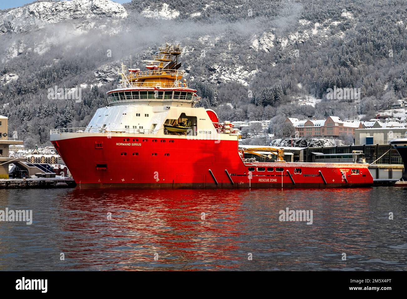 Offshore AHTS anchor handling tug supply vessel Normand Sirius, berthed ...