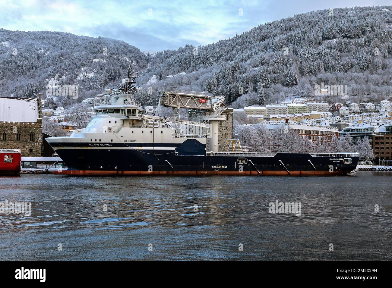Offshore platform supply vessels (PSV) Island Clipper at Festningskaien ...