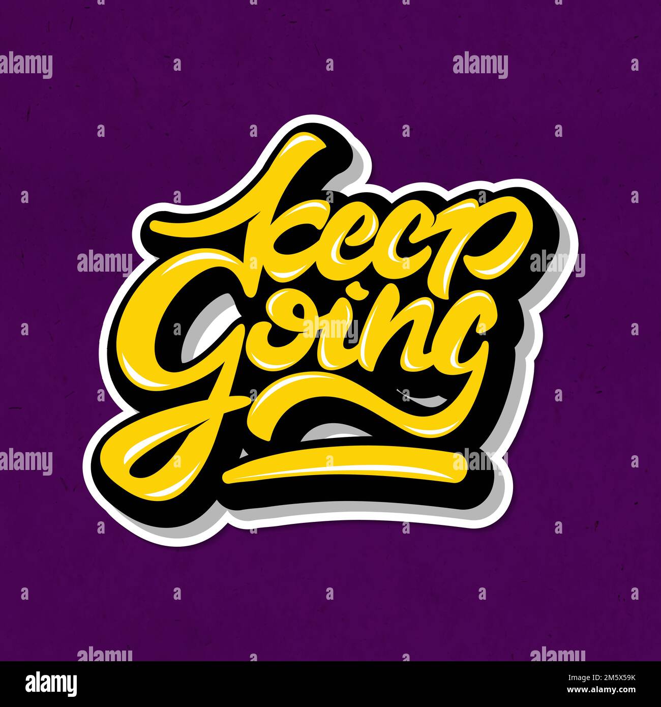 Handwritten vector sticker keep going illustration Stock Vector Image ...