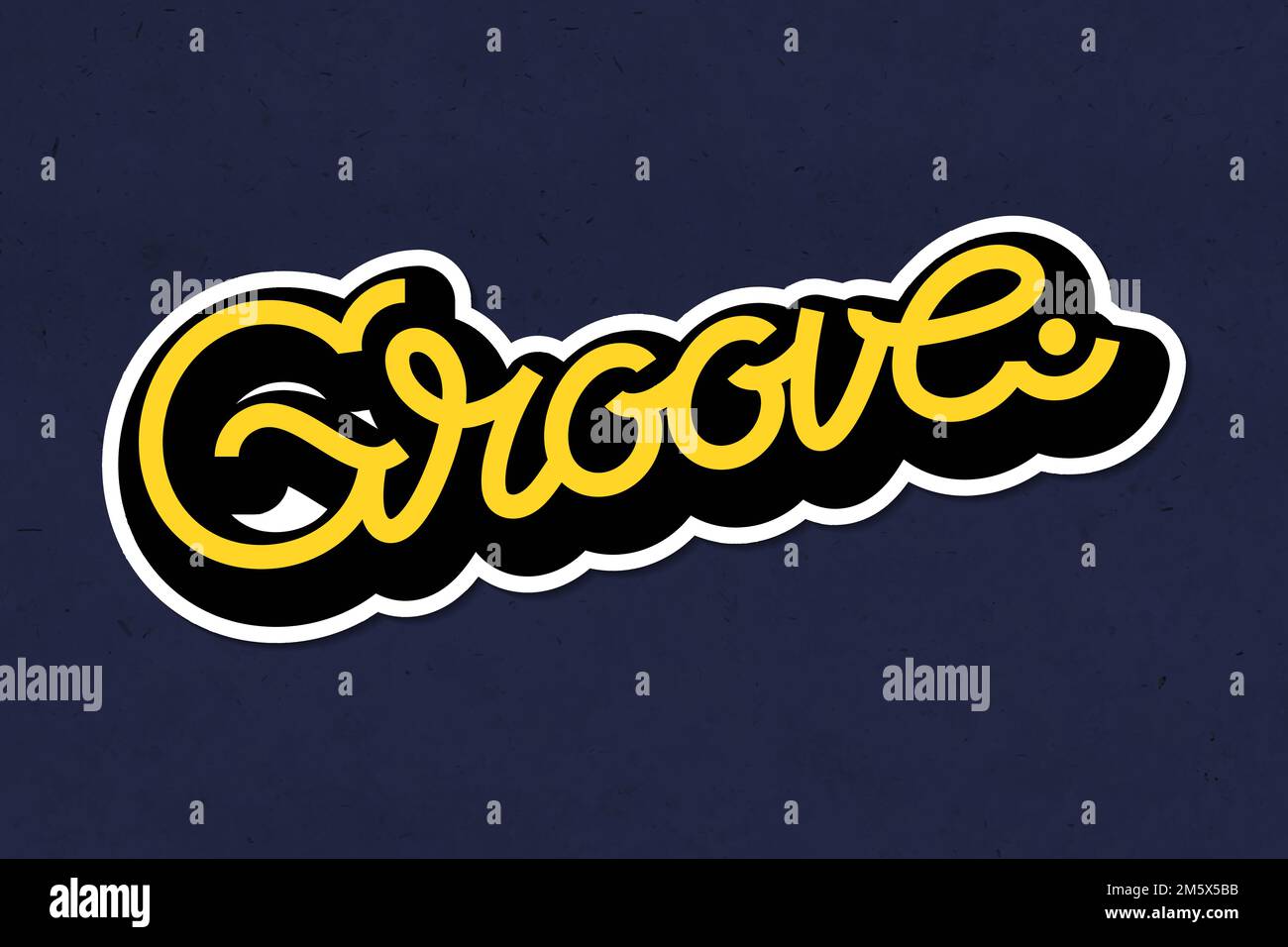 Handwritten groove vector typography sticker Stock Vector Image & Art ...