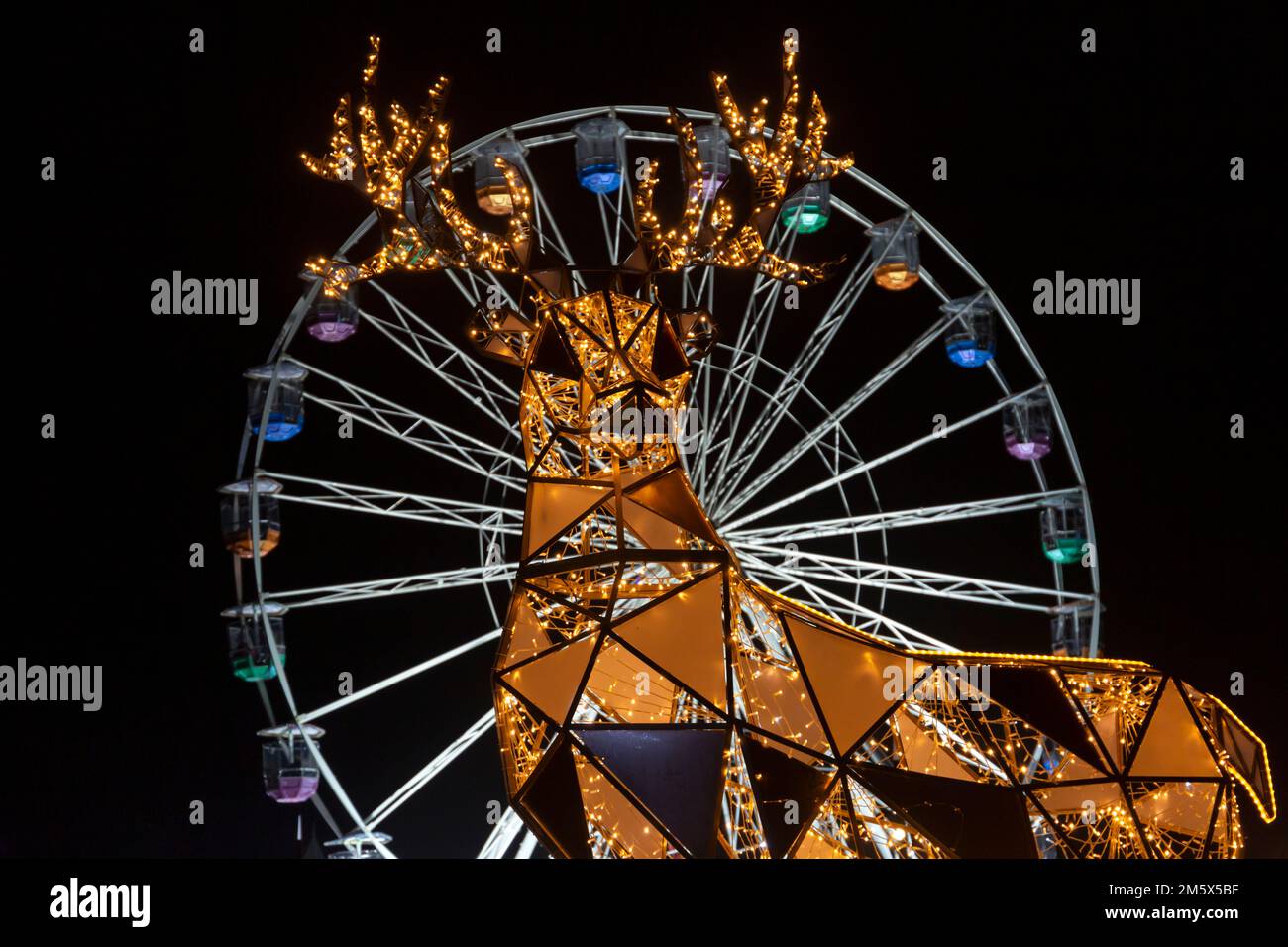 Christmas Tree Wonderland, Bournemouth, Dorset UK in December - sparkly ...