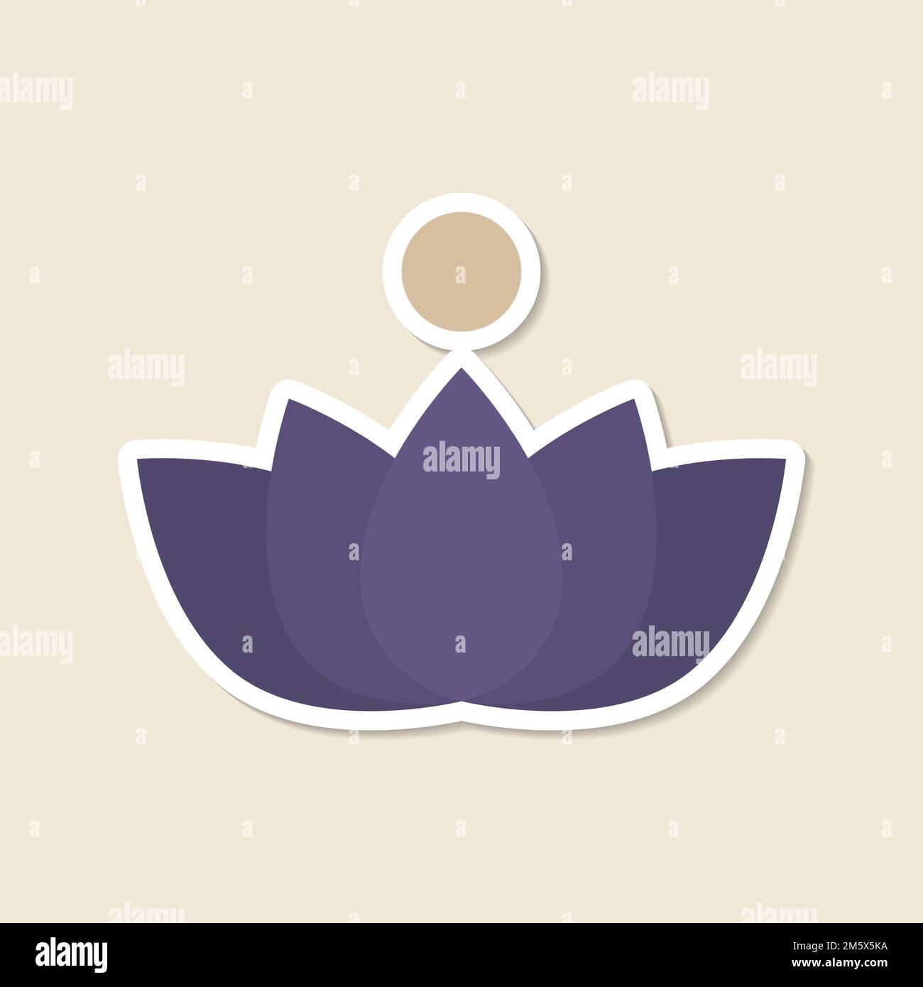 Illustrated lotus flower hi-res stock photography and images - Alamy