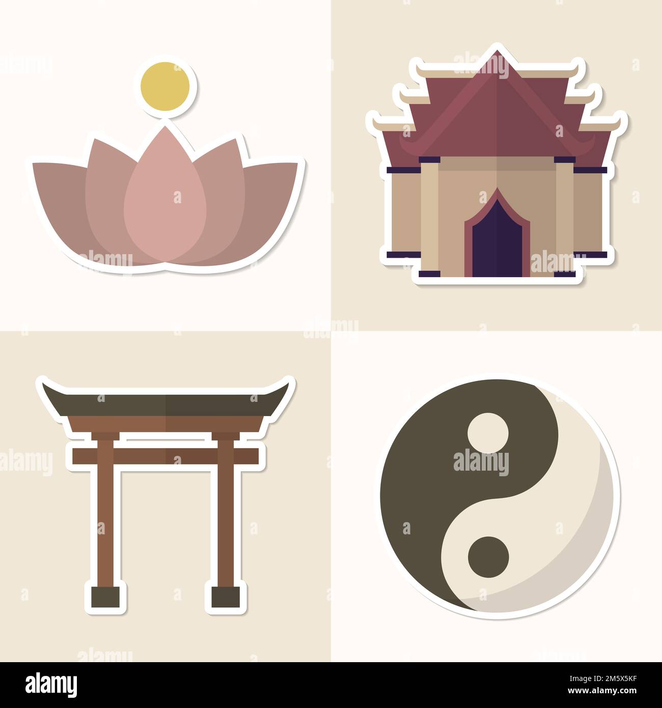 Mixed religious symbols sticker set vector Stock Vector Image & Art - Alamy