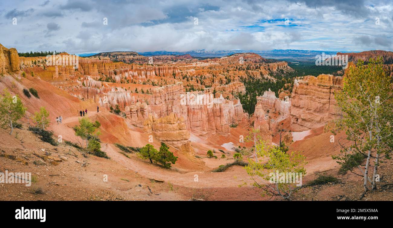 panorama view of bryce canyon at cloudy weather Stock Photo - Alamy