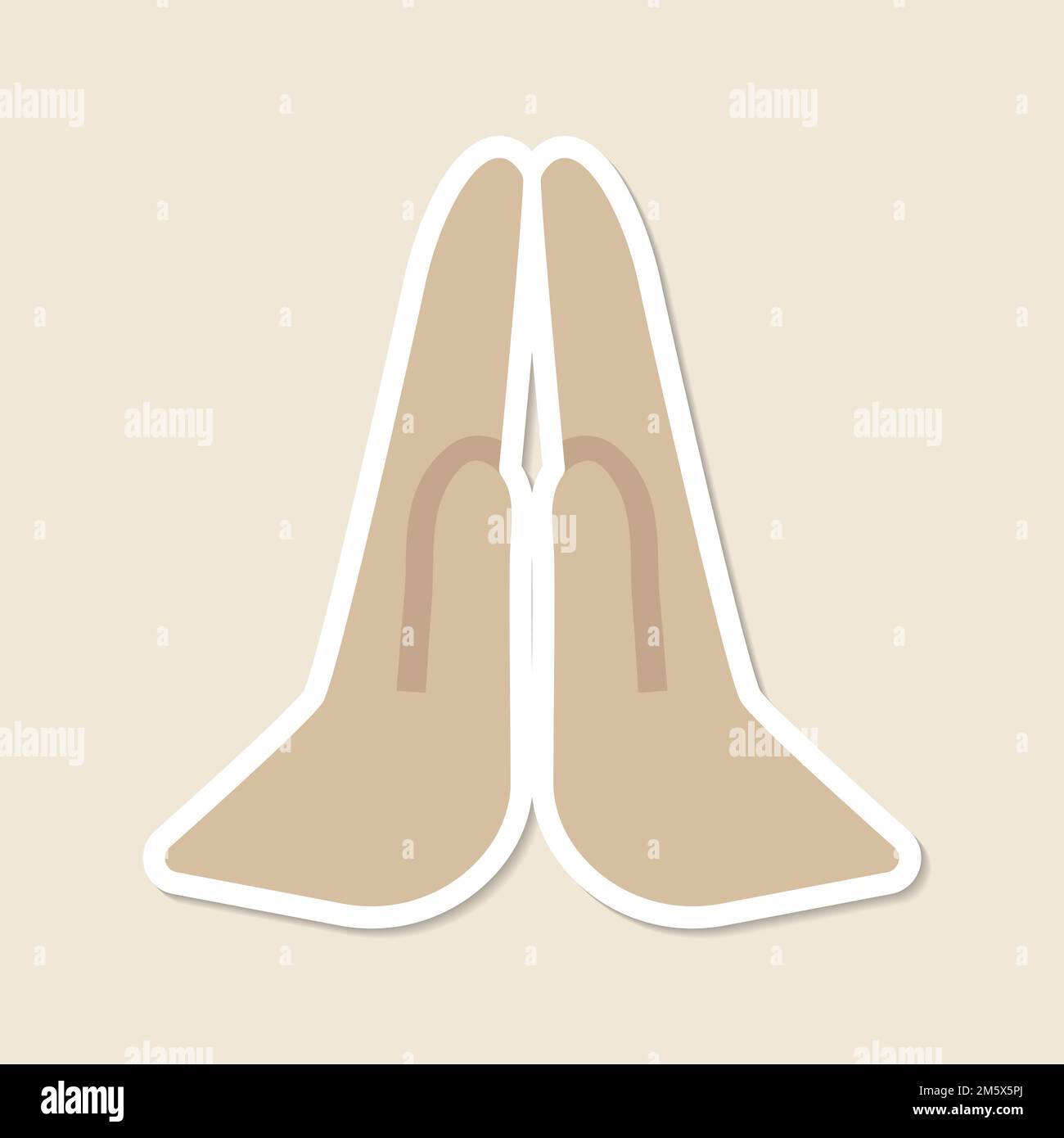 Praying hands symbol sticker vector Stock Vector Image & Art - Alamy