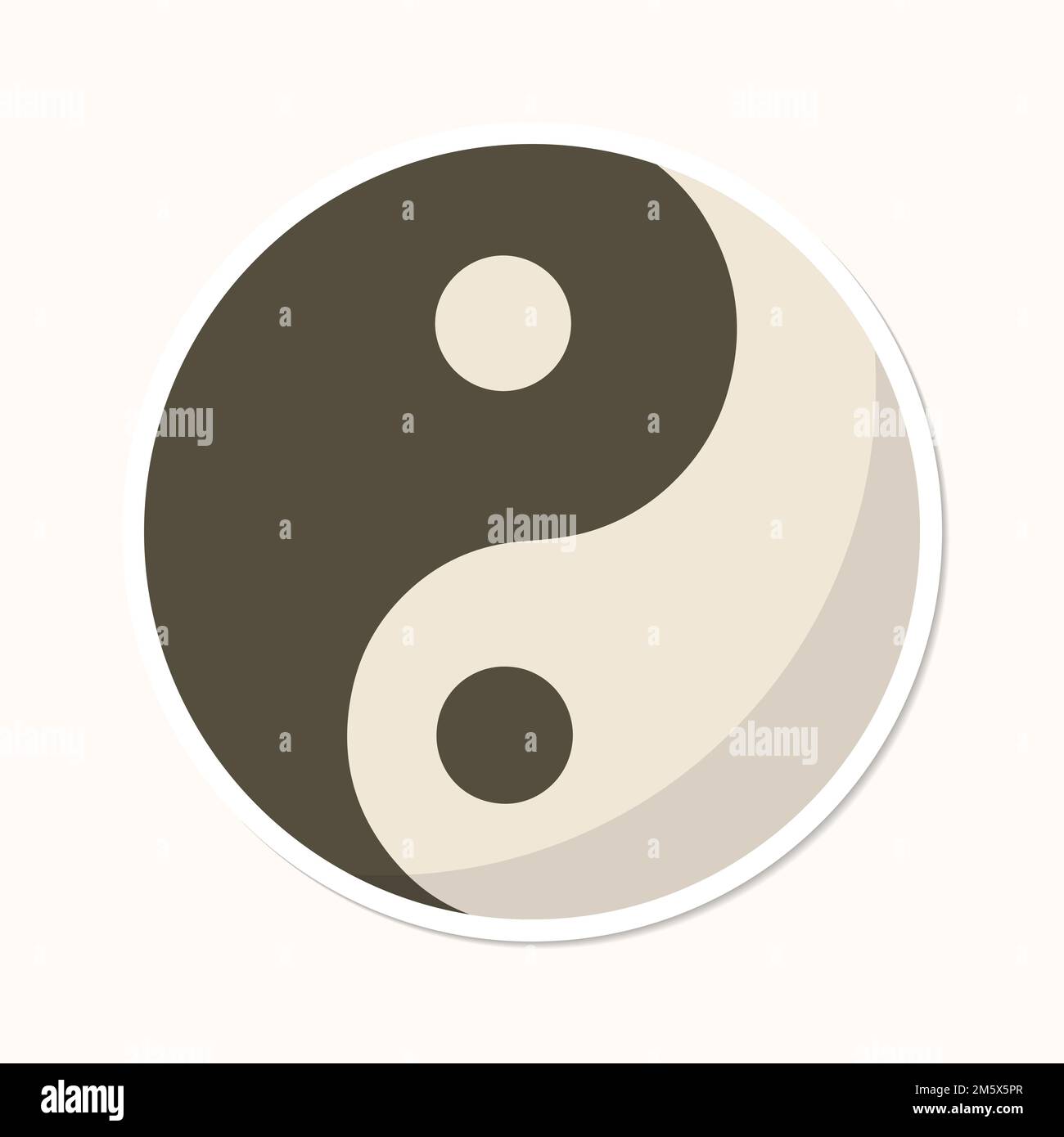 The Yin and Yang symbol sticker vector Stock Vector Image & Art - Alamy
