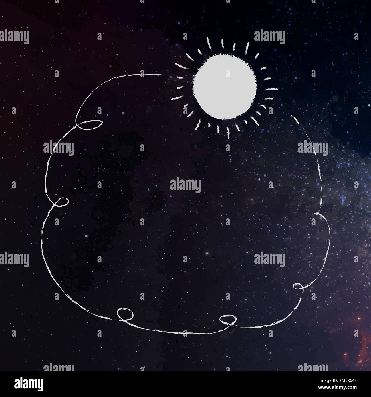 Sun decorated minimal line art frame vector Stock Vector Image & Art ...