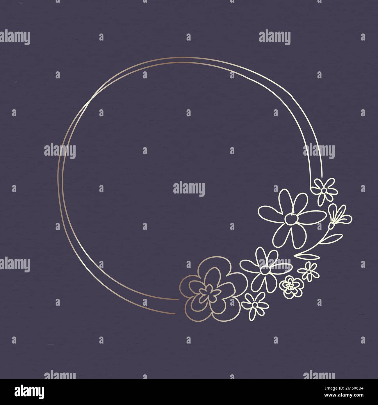 Cute doodle floral wreath vector Stock Vector Image & Art - Alamy