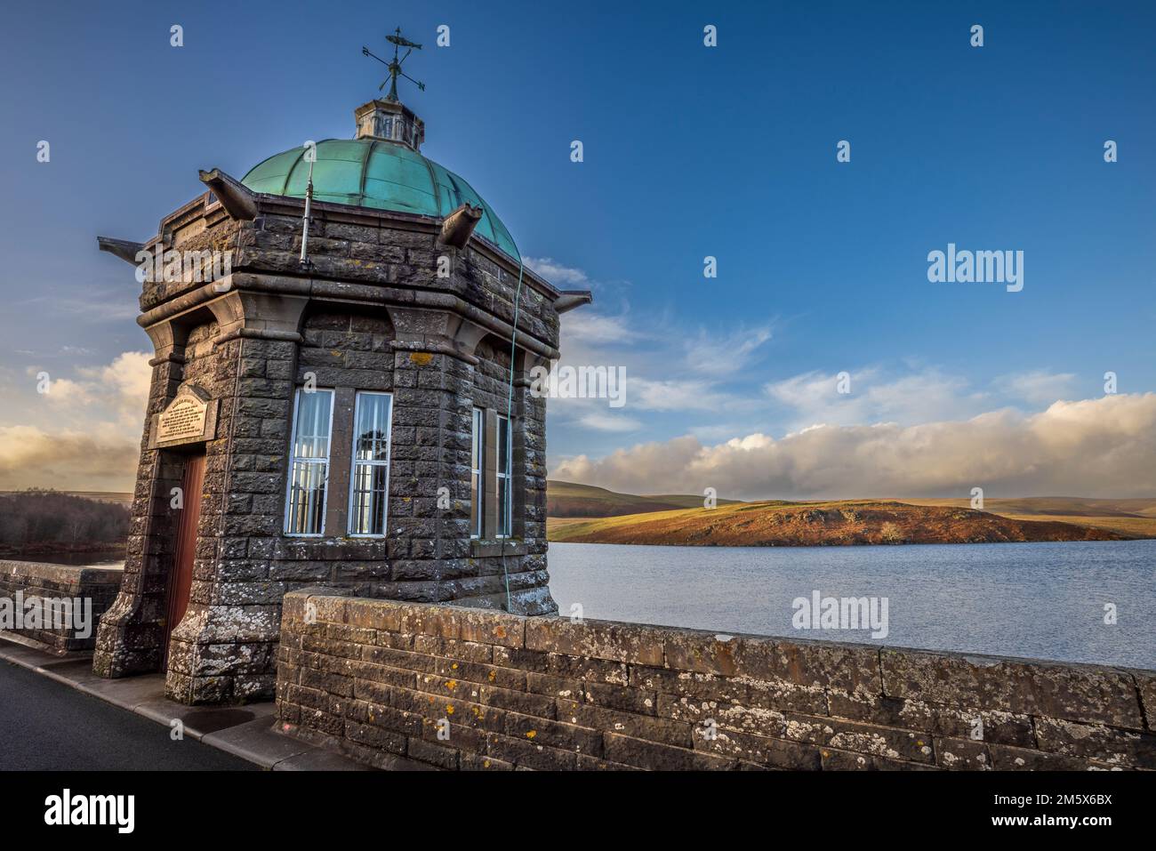 The domed valve tower of the Craig Goch Reservoir Dam in the Elan ...